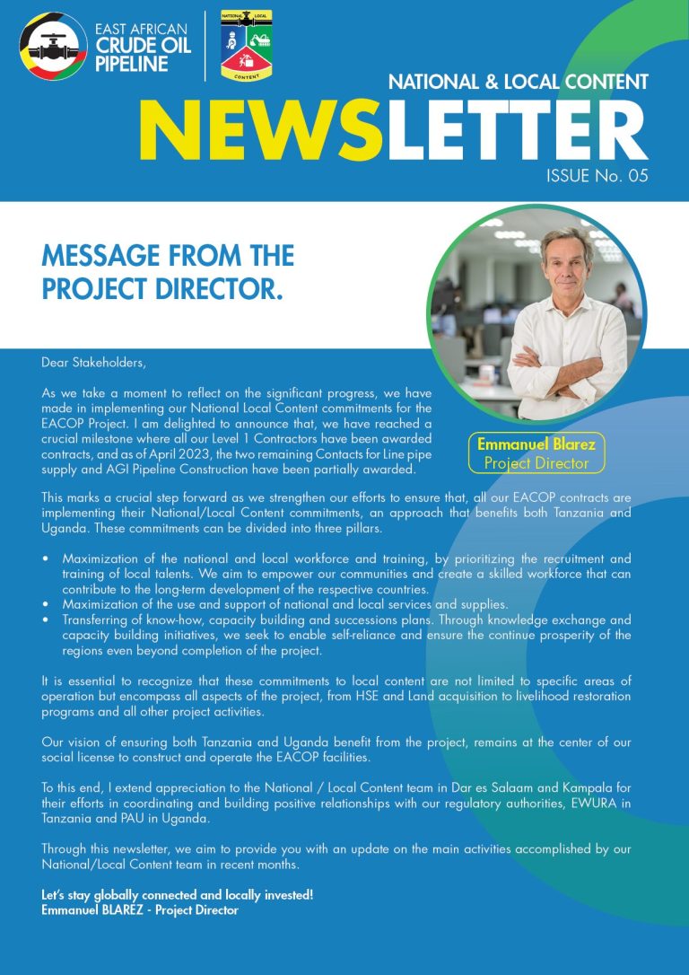 National & Local Content Newsletter – EACOP